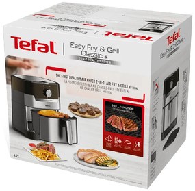 Horkovzdušná fritéza Tefal Easy Fry & Grill 2v1 EY501D15 Nerezová