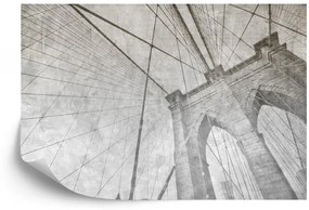 Fototapeta Brooklyn Bridge Grunge Mono Omyvatelný vlies 360x240