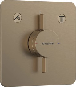 Hansgrohe DuoTurn Q, baterie pod omítku pro 2 spotřebiče, kartáčovaný bronz, HAN-75414140