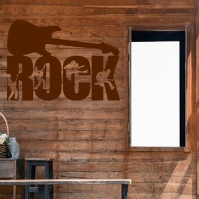 Živá Zeď Samolepka na zeď Nápis ROCK Barva: černá