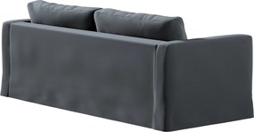 Potah na pohovku IKEA  Karlstad 3-místná, nerozkládací, dlouhý barva šedá látka sametová