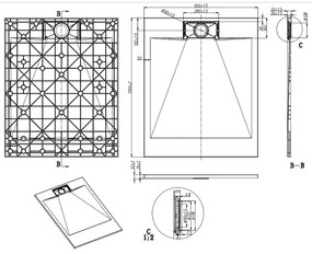 BPS-koupelny Obdélníková akrylátová sprchová vanička HYD-OSV-MIKO 110x90 šedá