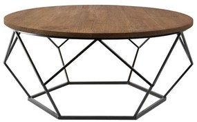 HowHomely Konferenční stolek OAKLOFT 41,5x90 cm černá/dub DD0059