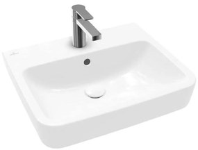 Villeroy & Boch O.novo - Umyvadlo 55x46 cm, s přepadem, otvor pro baterii, AntiBac, CeramicPlus, alpská bílá 4A4155T2