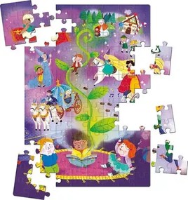 Clementoni Třpytivé PUZZLE Čas pohádek / 104 dílků / od 6 let