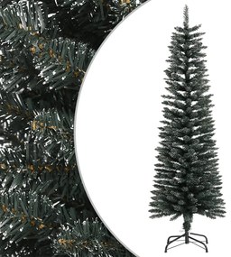 345184 vidaXL Umělý úzký vánoční stromek se stojanem zelený 150 cm PVC