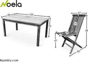 Noela Zahradní teakový set 1+6 pro 6 osob Clasic I.