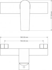 Mexen Carl sprchový set s dešťovou sprchou a sprchovou baterií Lynx, černá, 745940240-70