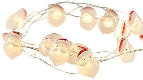 ACA Lighting LED dekorační girlanda - Santa, teplá bílá barva, 2xAA, 170 cm