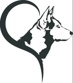 Samolepka Husky hlava
