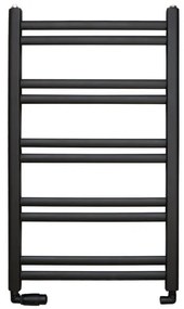 Regnis Retro, elektrické topné těleso 540x1280 mm, 600W, černá matná, RETRO1280/540/D500/BLACK/ELE