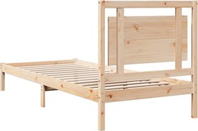 Prodloužený rám postele bez matrace 100 x 210 cm masivní dřevo 3309185