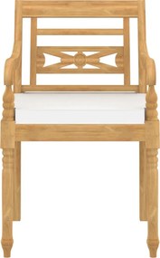 vidaXL Židle Batavia 4 ks bělené masivní teakové dřevo [3087054] Barva: Tmavě šedá