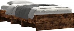 Rám postele bez matrace kouřový dub 90x190 cm kompozitní dřevo 3295706