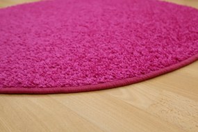 Vopi koberce Kusový koberec Color shaggy růžový kruh - 100x100 (průměr) kruh cm