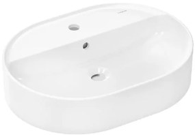 Hansgrohe Xuniva U - Umyvadlo na desku, 60x45 cm, s přepadem, otvor pro baterii, bílá 60171450