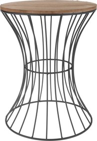 H&S Collection Odkládací stolek kov béžový [424360]