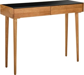 XXXLutz KONZOLOVÝ STOLEK, dub, přírodní barvy, černá, 100/80/35 cm MID.YOU - Konzolové stolky - 000575044301