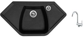 Set Sinks NAIKY 980 Granblack + baterie Sinks MIX WINDOW W chrom