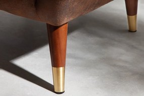 Designové křeslo Danail antik hnědé
