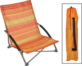 HI Skládací plážové křeslo oranžové 65 x 55 x 25/65 cm [429131]