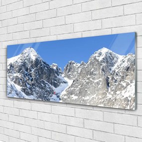 akrylový obraz Hora Sníh Krajina 125x50 cm