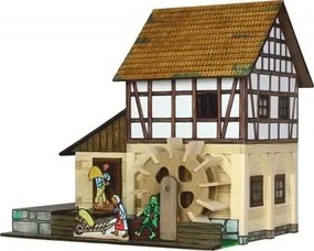 Walachia Dřevěná slepovací stavebnice Hrázděný vodní mlýn / od 8 let /