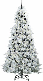 Umělý Skládací Vánoční Strom s stojanem Bílá 240 cm PE a PVC 3397511