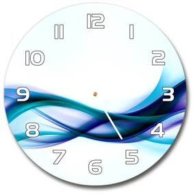 Wallmuralia Skleněné hodiny kulaté Abstrakce vlna fi 30 cm