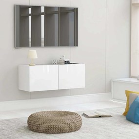 vidaXL TV stolek 80 x 30 x 30 cm dřevotříska [801478] Barva: bílá s vysokým leskem