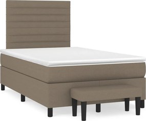 Box spring postel s matrací taupe 120x200 cm textil 3136665