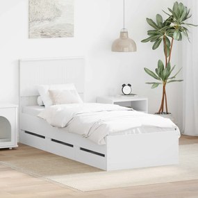 Rám postele se zásuvkou Bílá 75 x 190 cm Inženýrské dřevo 3410756