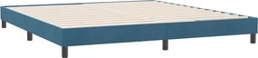Postel Box Spring bez matrace Dark Blue 180x220 cm samet 3315889