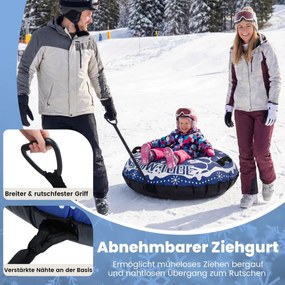 Costway Nafukovací zimní pneumatika s tažnou šňůrou a rukojetí Snowtube