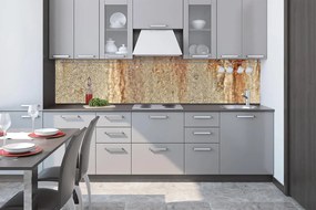 DIMEX | Fototapeta do kuchyně Výstřední textura zdi KI-260-151 | 260 x 60 cm | hnědá, šedá