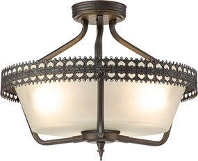 Elstead CROWN retro svítidlo 44 cm rezavý kov 3xE27