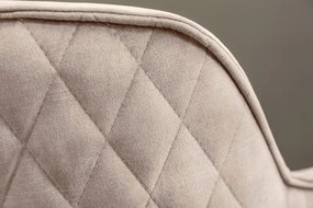 Designová židle Natasha šampaňský samet