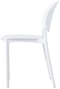 Bílá plastová židle LUMA