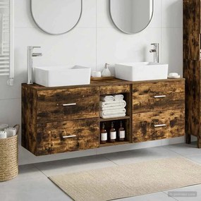 Sada koupelnových skříněk 3 ks Kouřový dub 53 x 34,5 x 63 cm 3405855