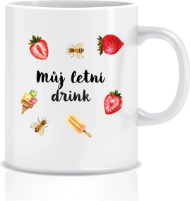 Personalizovaný klasický bílý keramický hrníček 300 ml s letním mixem
