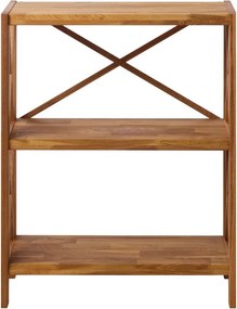 Regál z dubového dřeva v přírodní barvě 70x87 cm X-Shelf – Unique Furniture