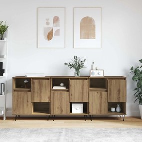 Servírovací skříň 3 ks Artisanový dub 60 x 35 x 70 cm 3394564