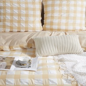 Spod Igły i Nitki Ložní prádlo z mikrovlákna 160x200 Creasy cream check crease I24