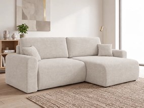 Rozkládací oboustranná sedací souprava do L NORDEN PAROS 250x140 cm, krémová