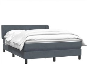 Box spring postel s matrací tmavě šedá 160x210 cm samet 3317362