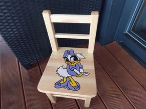 Dětská dřevěná židlička 1ks malovaná - vzor 2