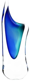 Skleněná váza hutní 04, modrá a tyrkysová, 34 cm | České hutní sklo od Artcristal Bohemia