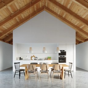 Sollux Lighting Závěsné svítidlo CASCO bílé/přírodní dřevo
