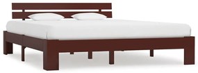 Rám postele tmavě hnědý masivní borovice 160 x 200 cm,  283176 HangarStore.cz