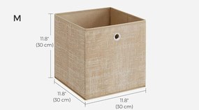 Sada 6 ks skládacích úložných boxů Teria béžová